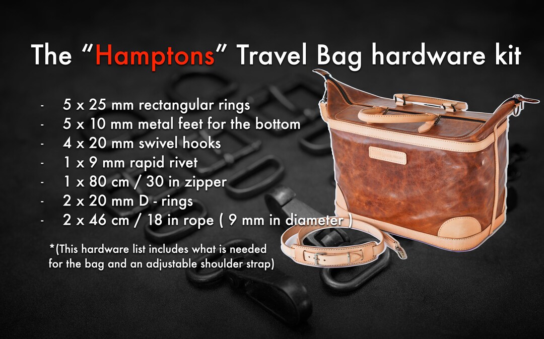 Dieselpunk.ro "the Hamptons" Travel Bag Hardware Kit - Etsy
