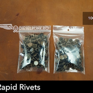 Rapid Rivets - Double Cap Rivet - 9 Mm Rivets - 100 Pck - Etsy