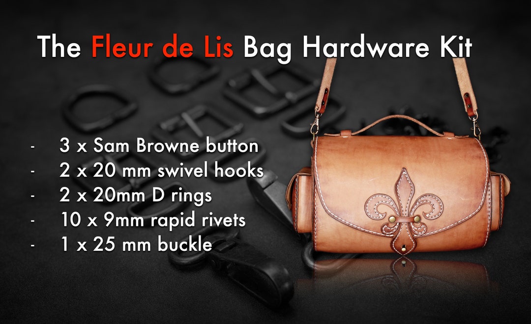 Dieselpunk.ro Fleur De Lis Bag Hardware Kit - Etsy