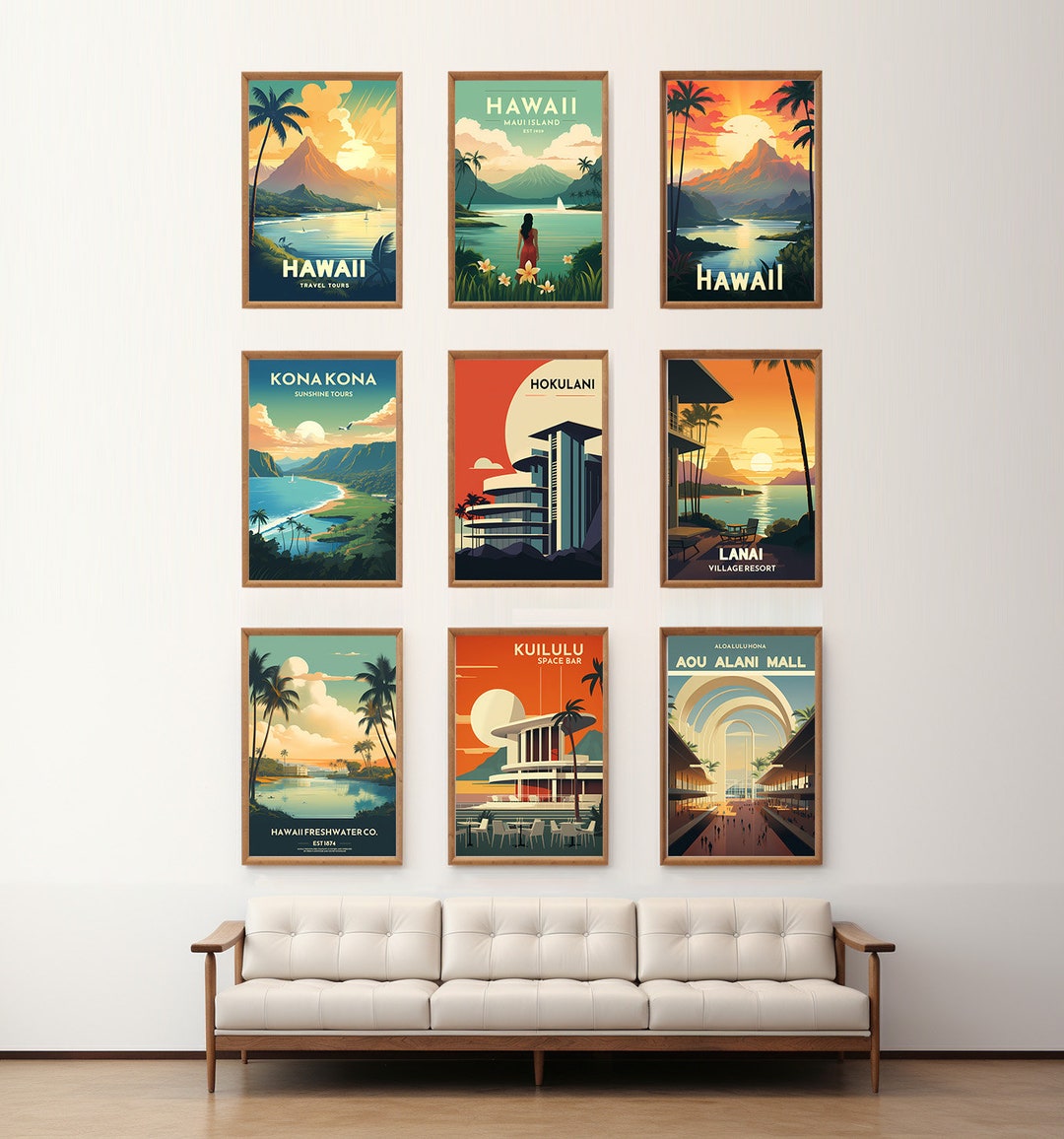 9 Hawaii Travel Posters Digital Prints - Etsy
