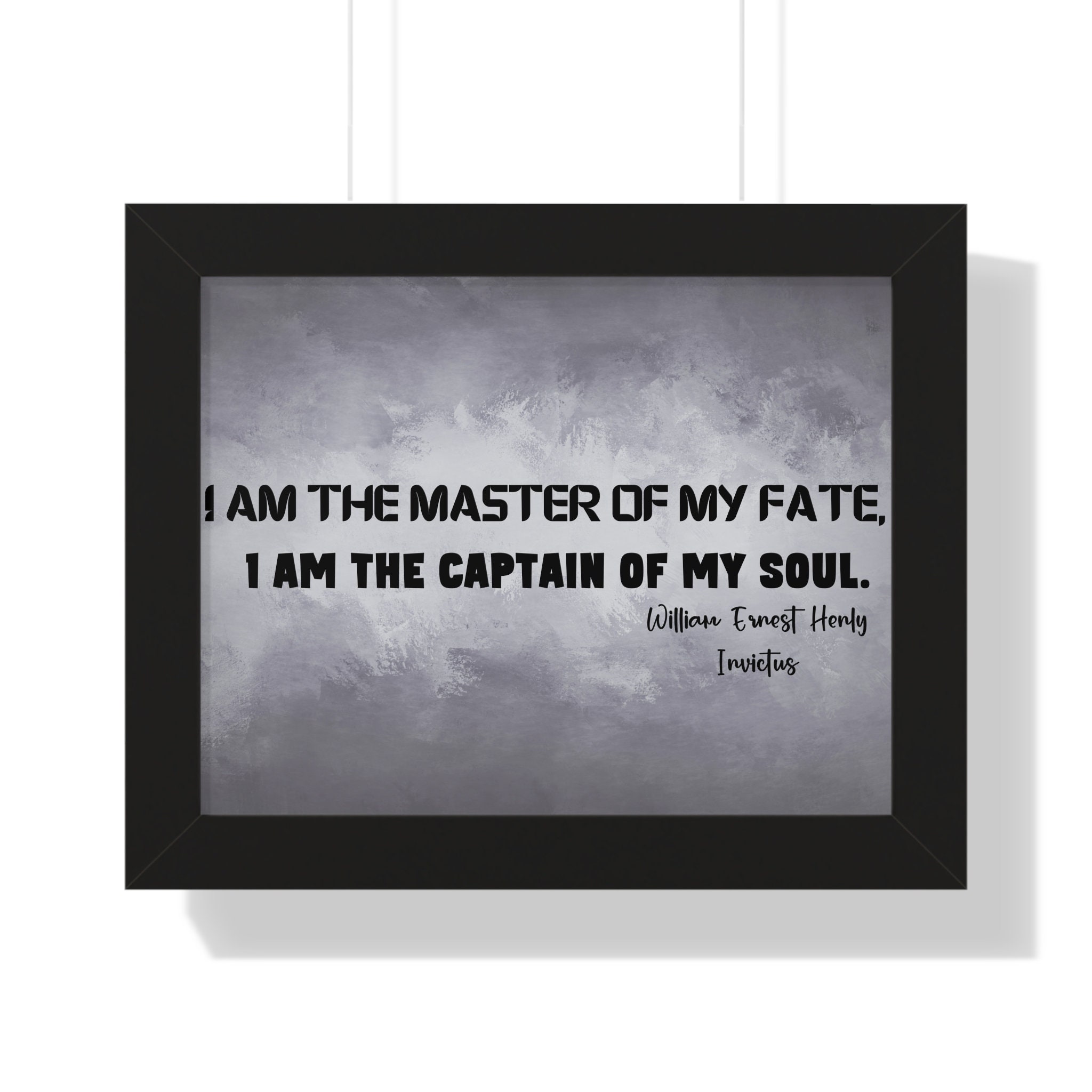 Motivational Framed Poster, Invictus Poem, William Ernest Henley ...