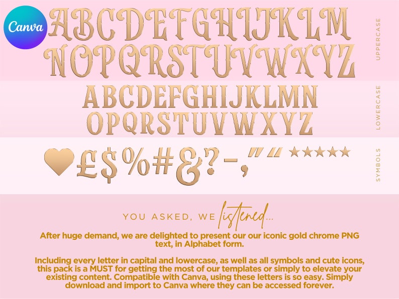 Chrome PNG Alphabet Clip Art. Calligraphy Gold Luxury Text. Transparent ...