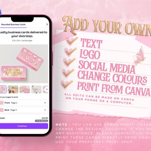 Botox Aftercare Card Canva Template. Pink & Gold Luxury, 3.5" X 2 ...