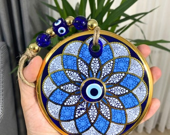 Evil Eye Wall Hanging,hamse Fatimahome Decor, Home Gift Idea,gold ...