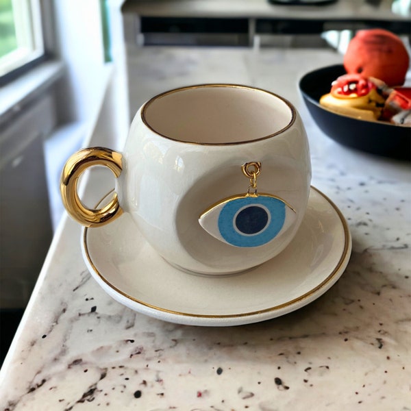 Evil Eye Coffee Cup - Etsy