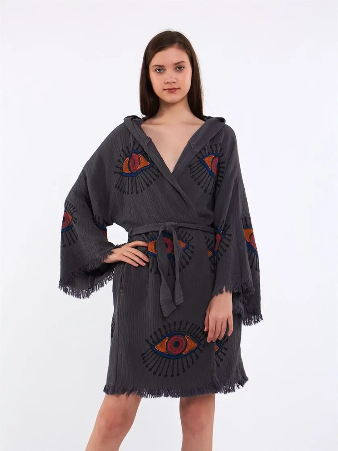 Turkish Handmade Evil Eye Kimono,turkish Evil Eye, Boho Beachwear ...