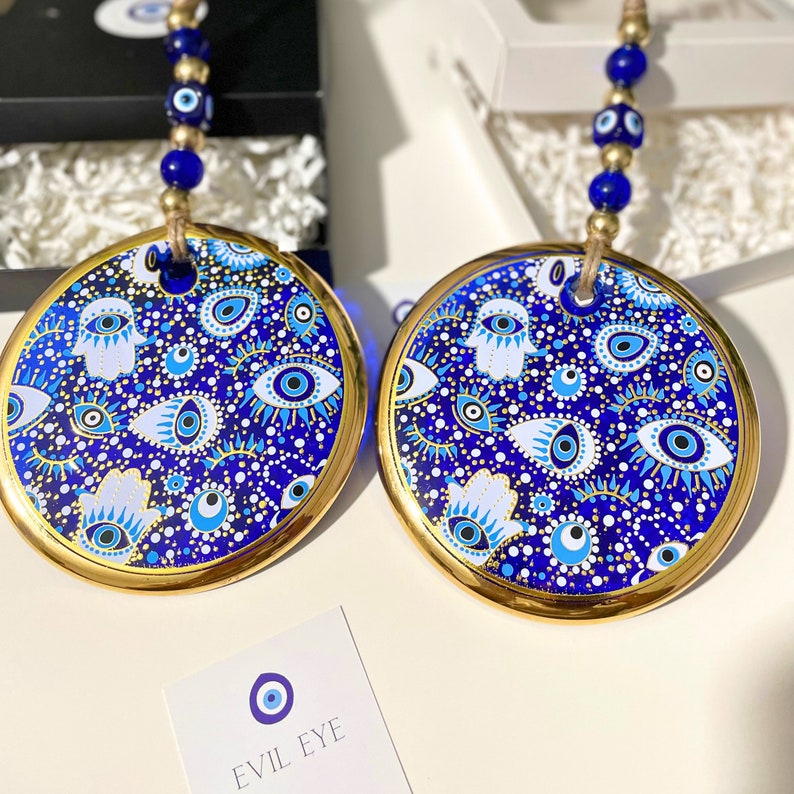 Evil Eye Wall Hanging,hamse Fatimahome Decor, Home Gift Idea,gold ...