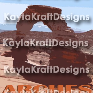 Arches National Park Poster | Wall Art | Digital Art | Art Print ...
