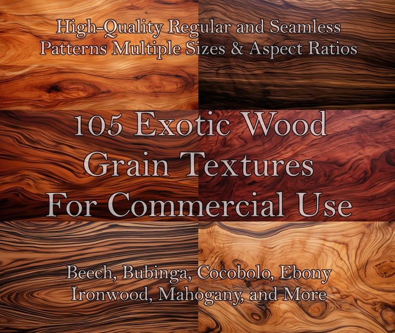 105 Exotic Wood Grain Textures, Commercial Use, High-quality ...