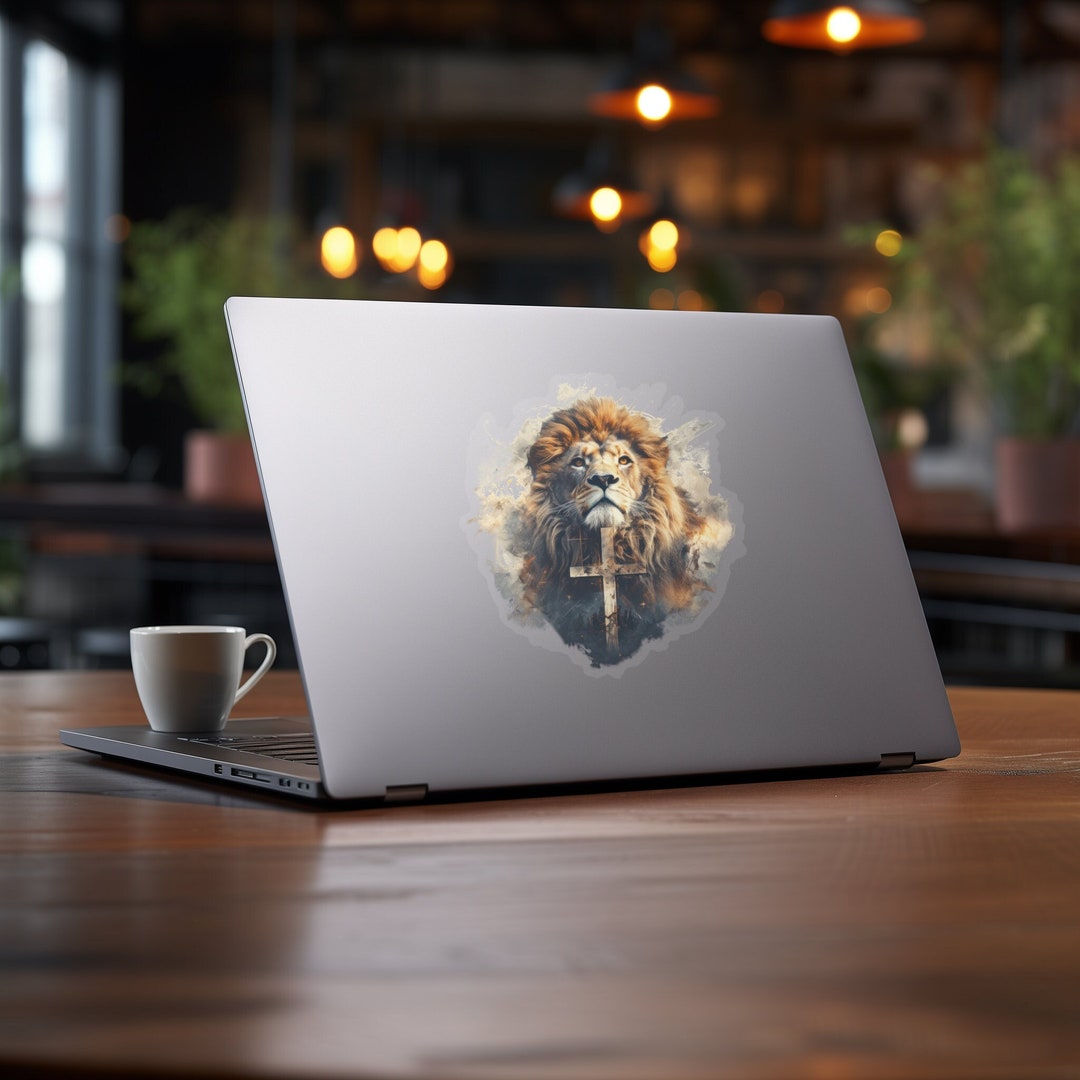 Lion of Judah Cross Sticker Christian Symbol Sticker Kiss-cut Jesus ...