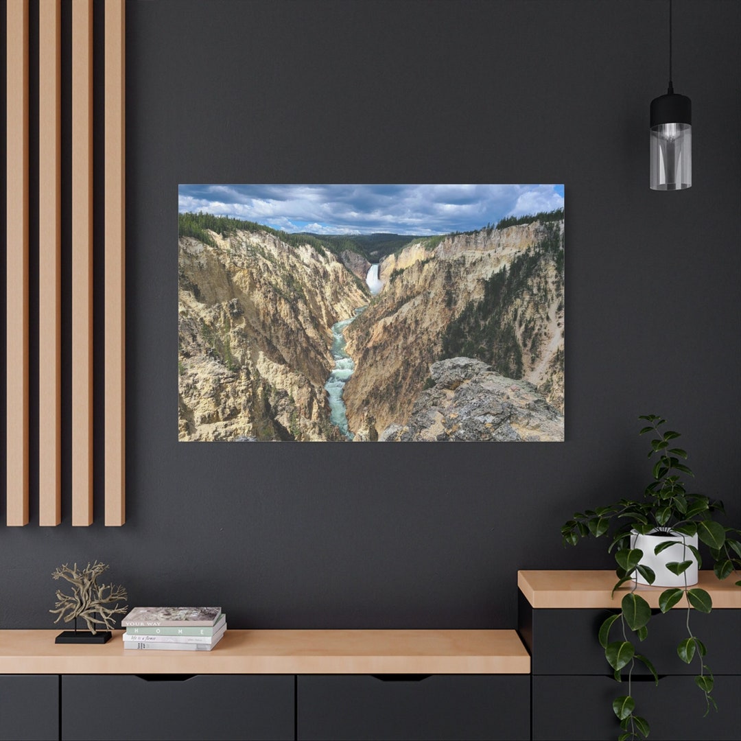 Yellowstone Canvas Photograph Wall Art Grand Canyon of the Yellowstone ...