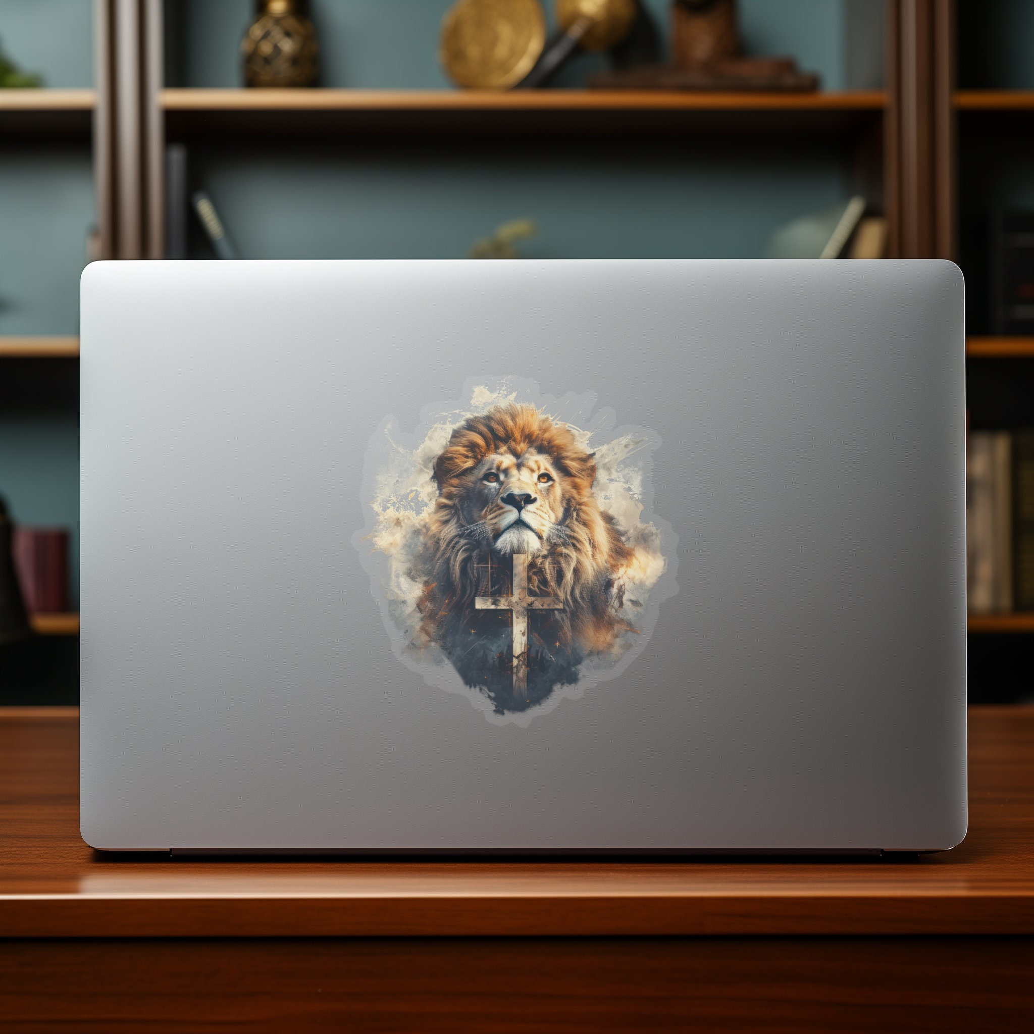 Lion of Judah Cross Sticker Christian Symbol Sticker Kiss-cut Jesus ...