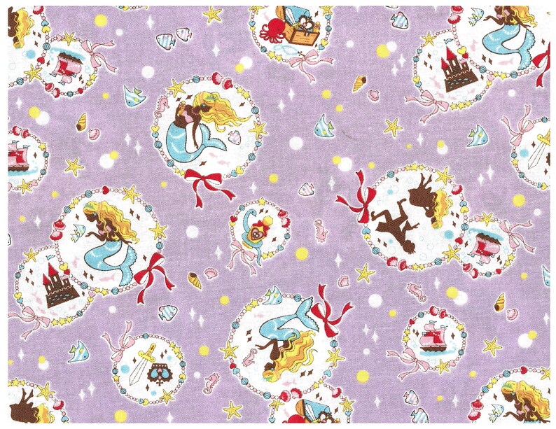 Destash Y2K Retro Japanese Gyaru Mermaid Patterned Quilting Fabric - Etsy