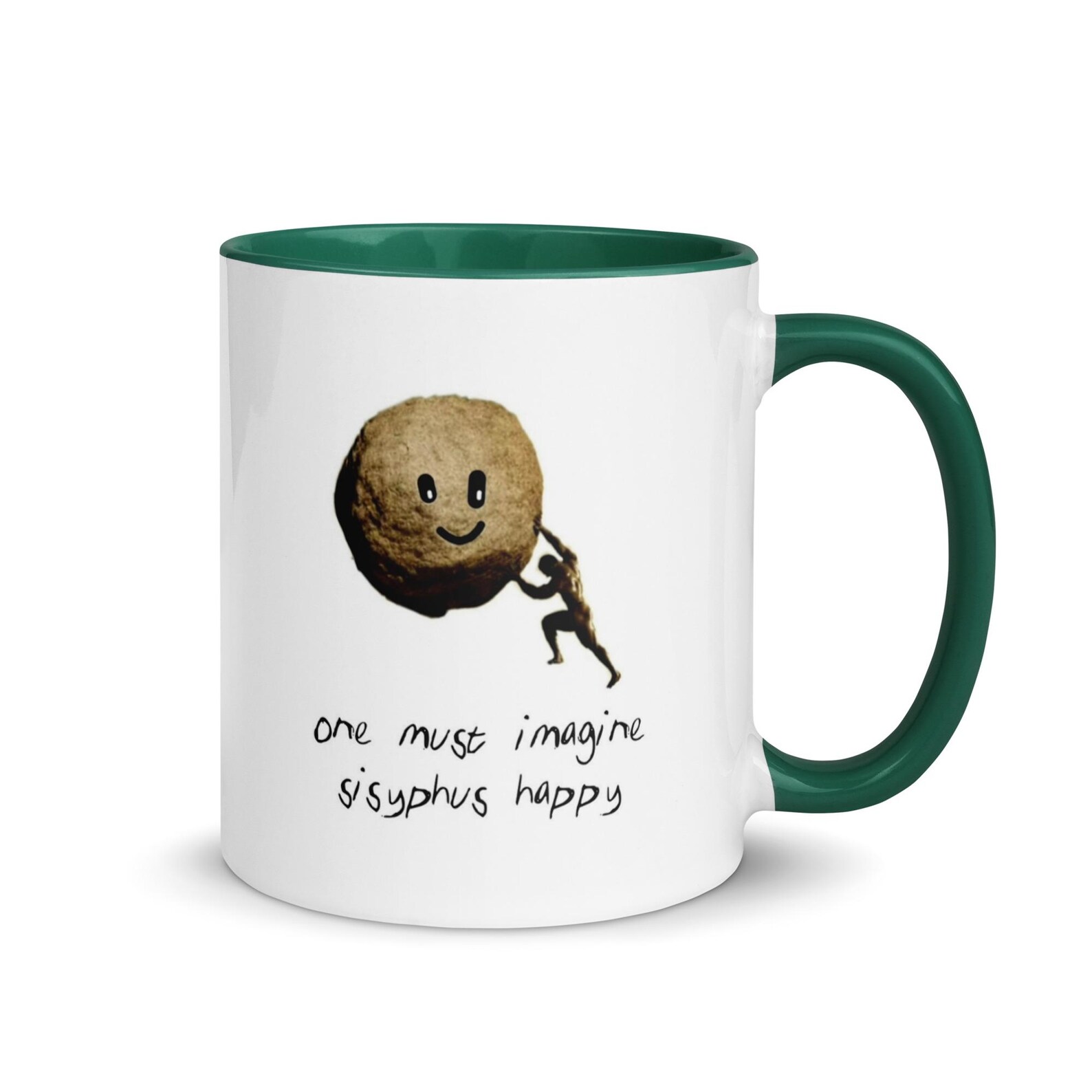 Imagine Sisyphus Happy Mug | Albert Camus Absurdist Quote ...