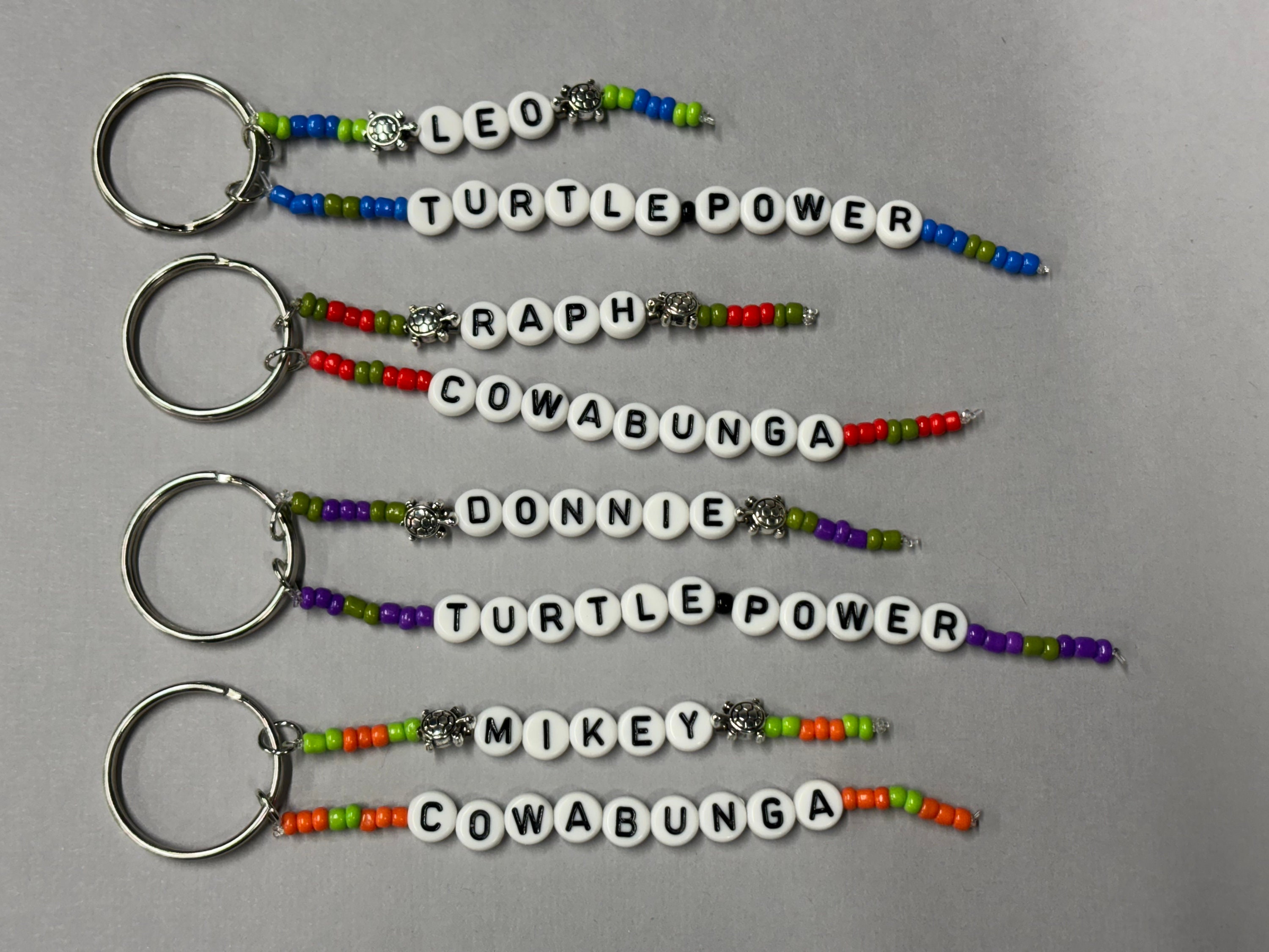 TMNT Name Keychains - Etsy