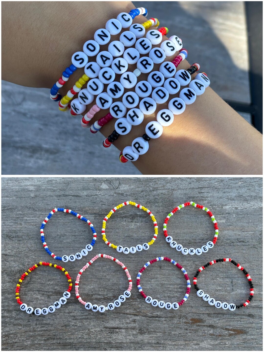 Sonic & Friends Bracelets // Sonic Friendship Bracelets // Tails ...