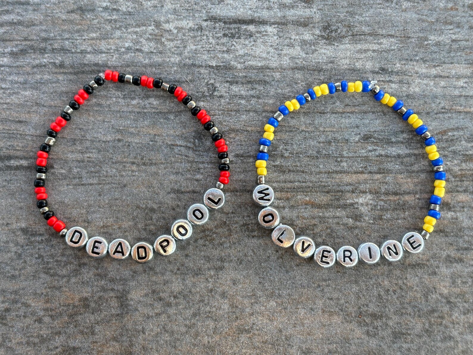 Deadpool and Wolverine Friendship Bracelets // Beaded Bracelets ...