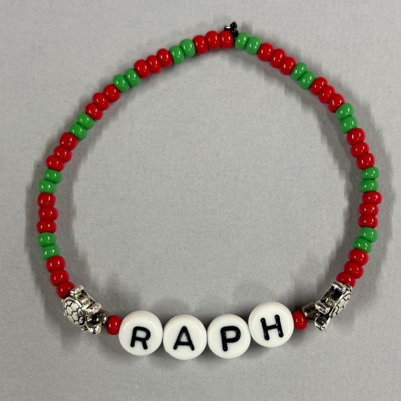 TMNT Beaded Name Bracelets - Etsy Canada
