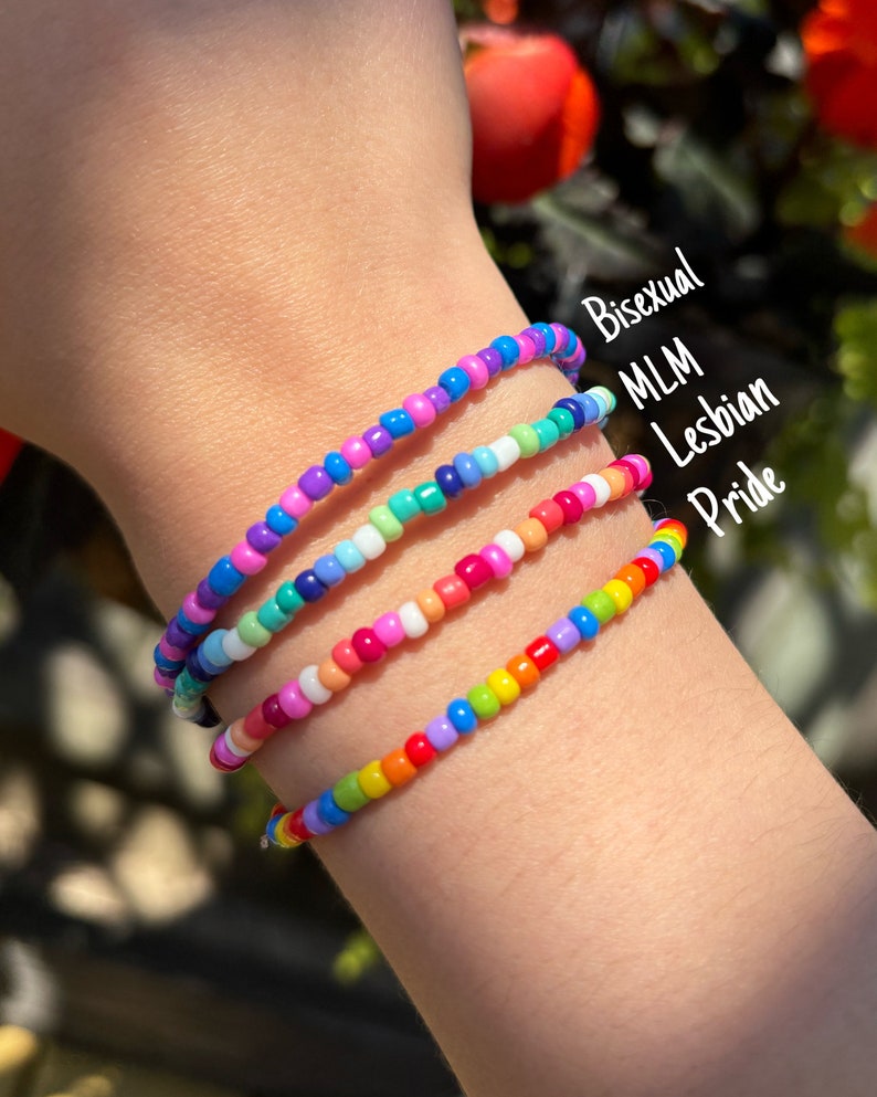 Pride Bracelets // Pride Flag Bracelets // Pride Month Bracelets // Beaded Bracelets // Beaded ...
