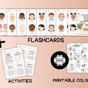 Flashcard Emotions Italian, Feelings Card, Printable Education ...