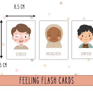Flashcard Emotions Italian, Feelings Card, Printable Education ...