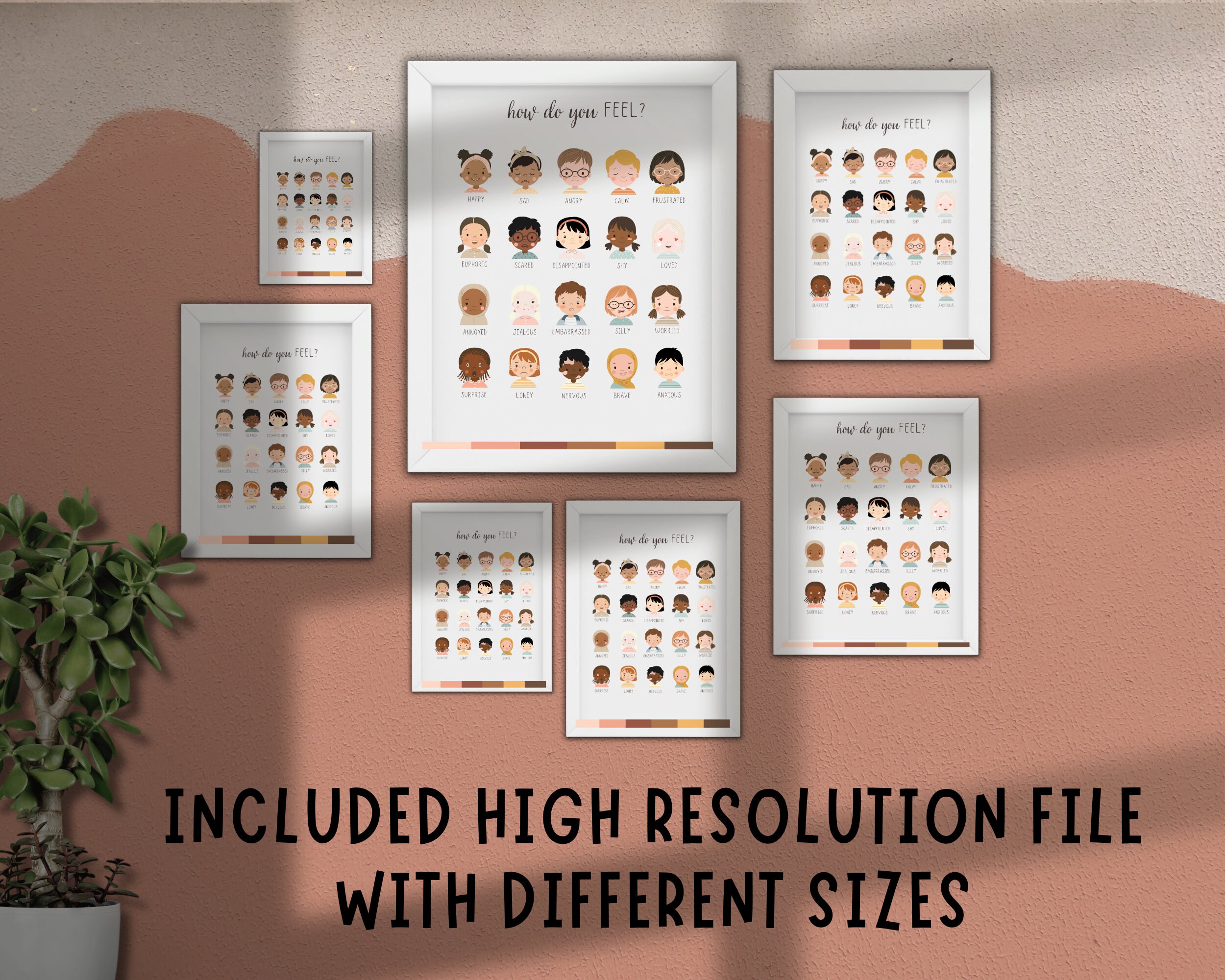 Wall Art, Emotion Chart, Feelings Poster, Educational, Inclusion Poster ...