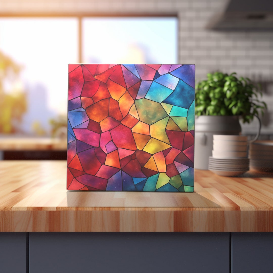 Colorful Cells Tile Art: Boho Home Decor - Etsy