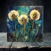 Dreamy Dandelions Porcelain Tile Art - Whimsical Floral Decor for Your ...