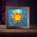 Solar Radiance Decorative Ceramic Tile - Stained Glass-like Crafted ...