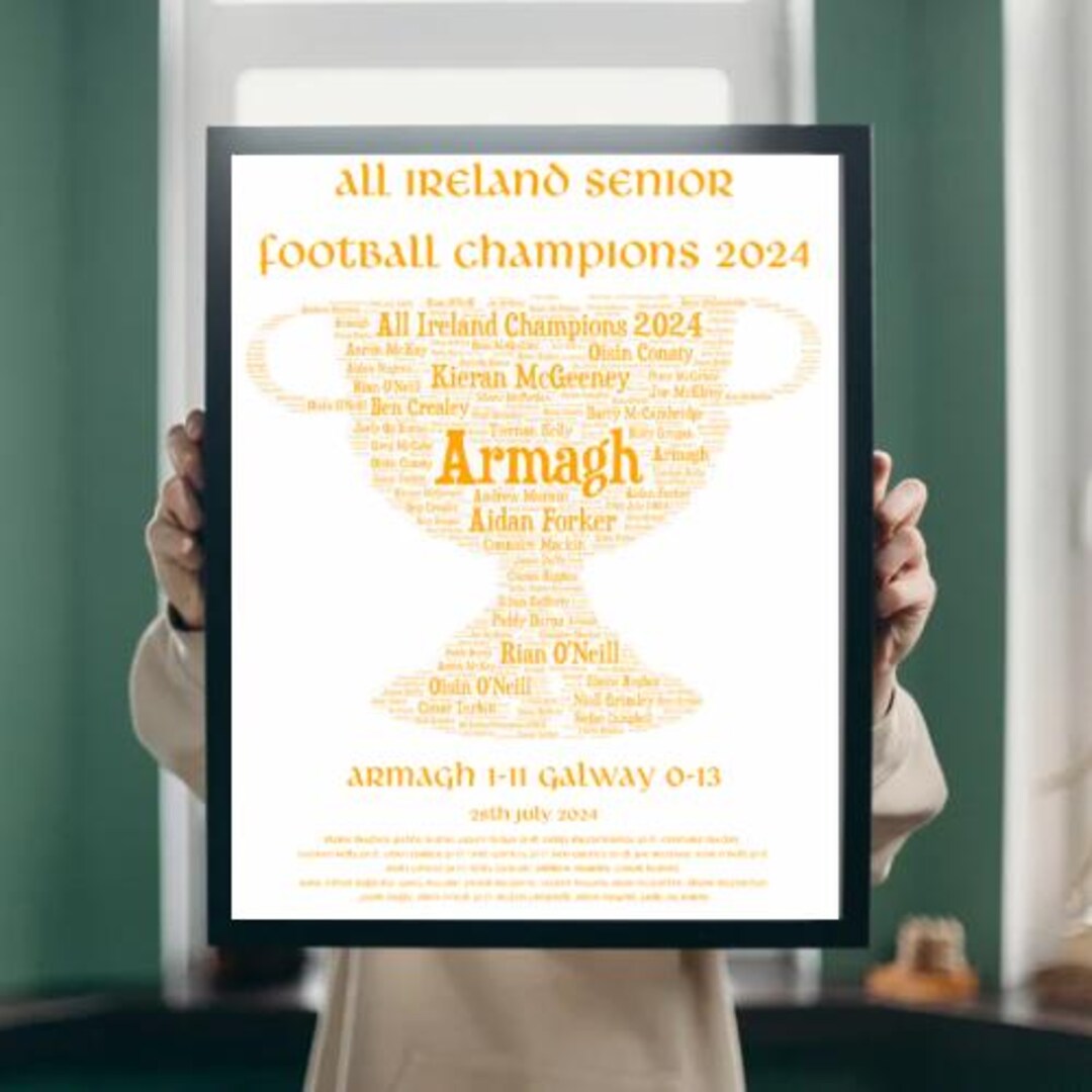 Armagh Sam Maguire Print 2024 GAA All Ireland Football Winners - Etsy