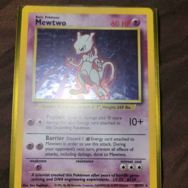 Original Mewtwo Card - Etsy