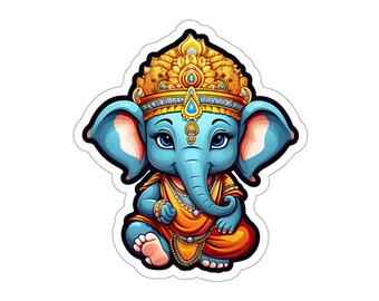 Baby Ganesha Orange Kiss-cut Stickers - Etsy