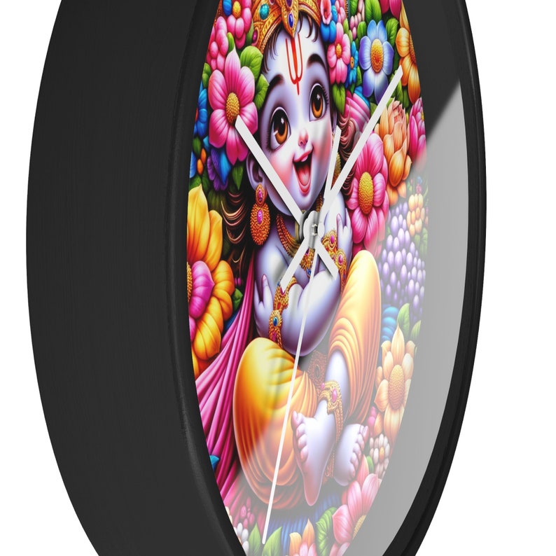 Baby Krishna Wall Clock, Krishna Wall Clock, Krishna Clock, Hindu Clock ...