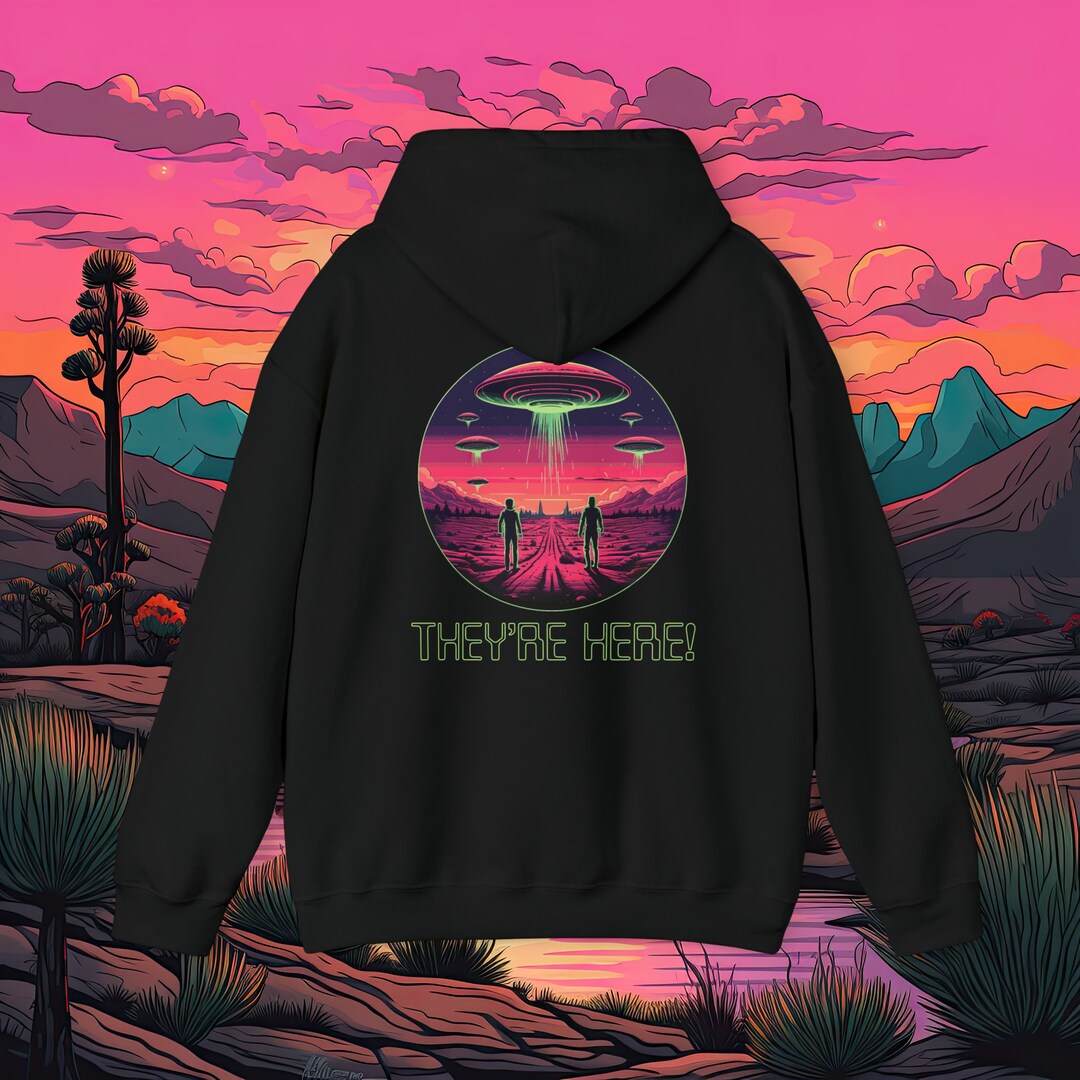UFO Hoodie, Flying Saucer Hoodie, Alien Hoodie - Etsy