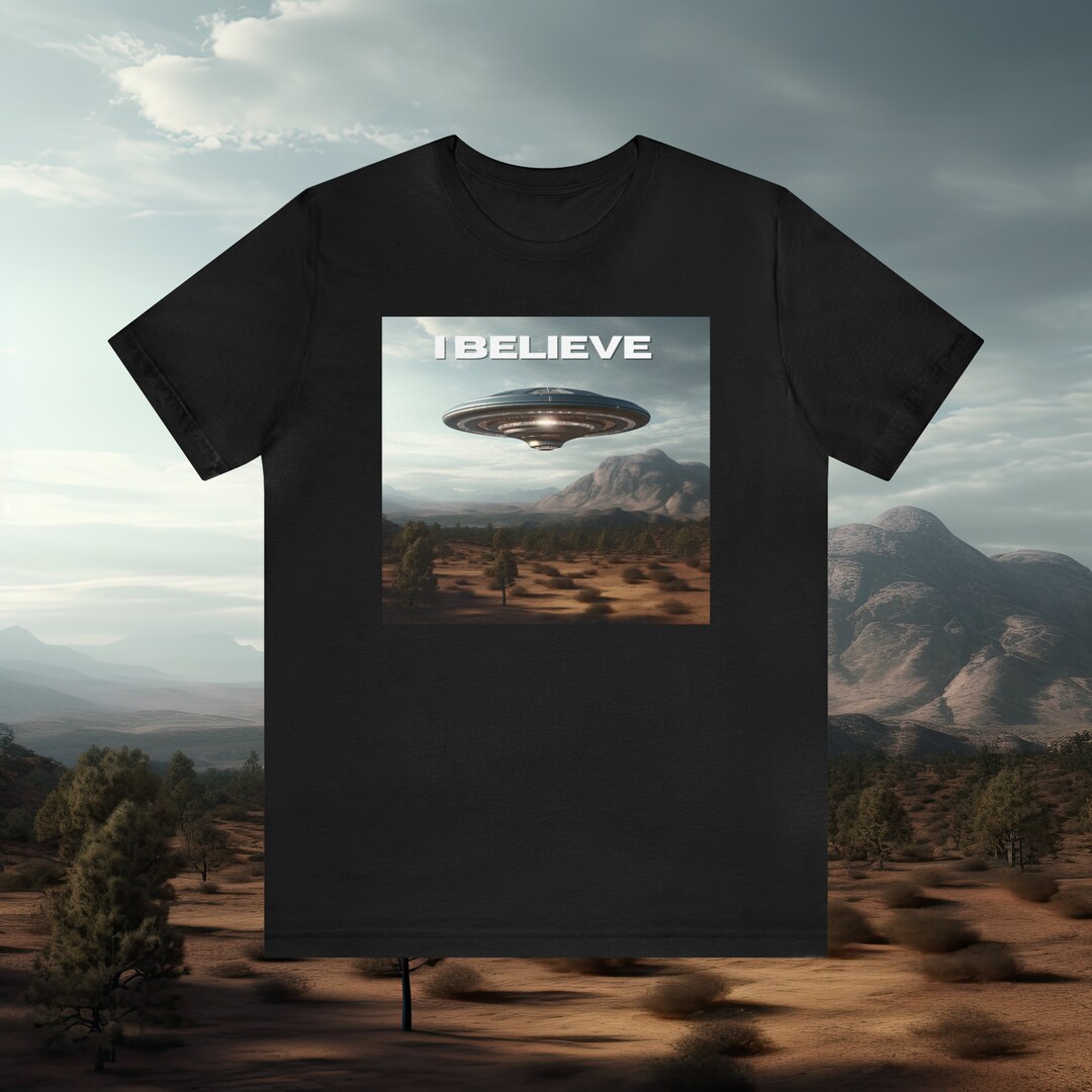Trendy UFO Shirt, UFO I Believe Graphic Tee, Spaceship Shirt, Aliens ...