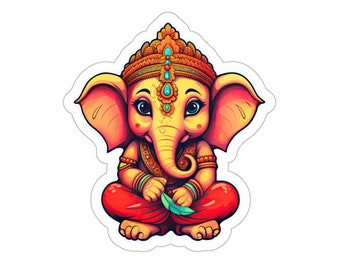 Baby Ganesha Orange Kiss-cut Stickers - Etsy