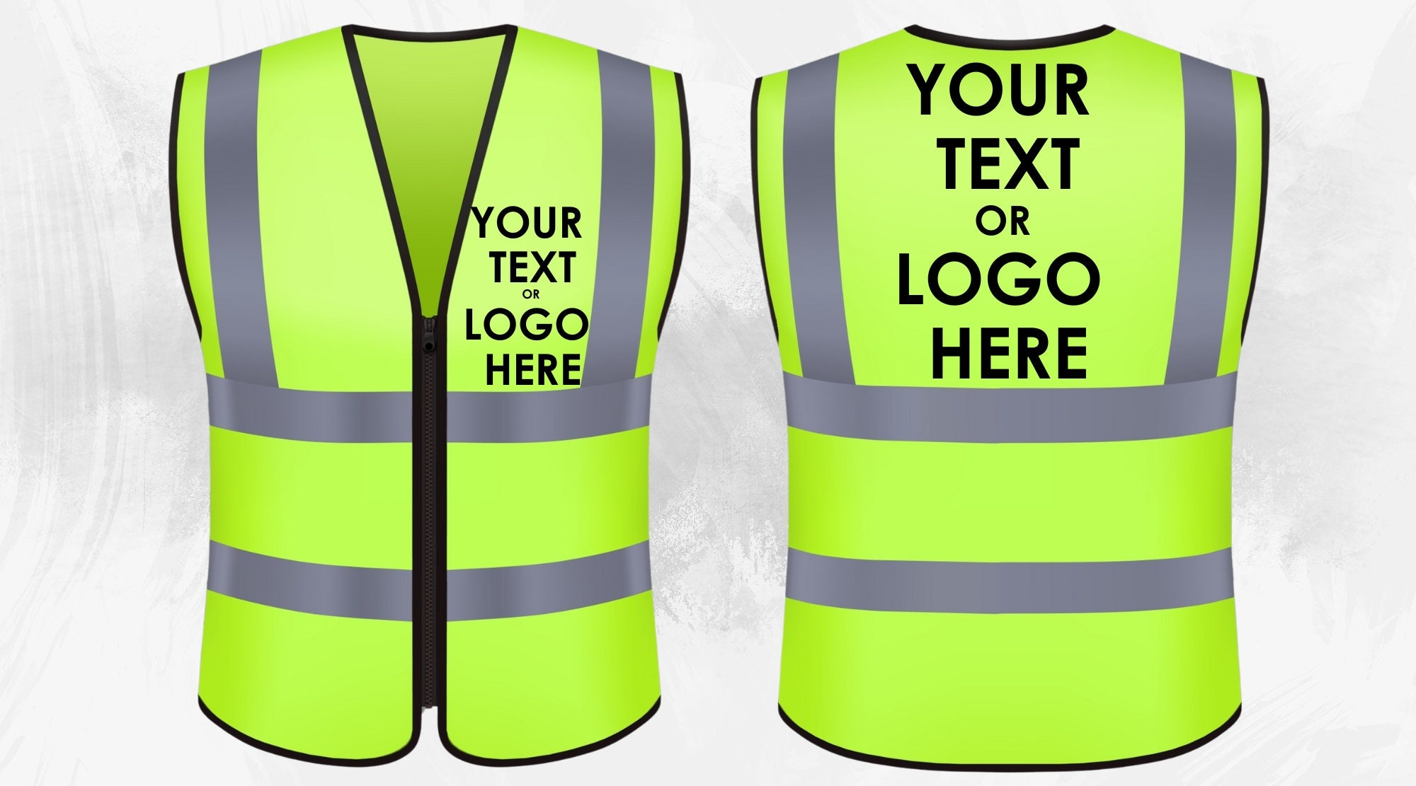 Personalised High Vis Vest for All Purposes Custom Printed High Vis, Adult Size, Multi Colour ...