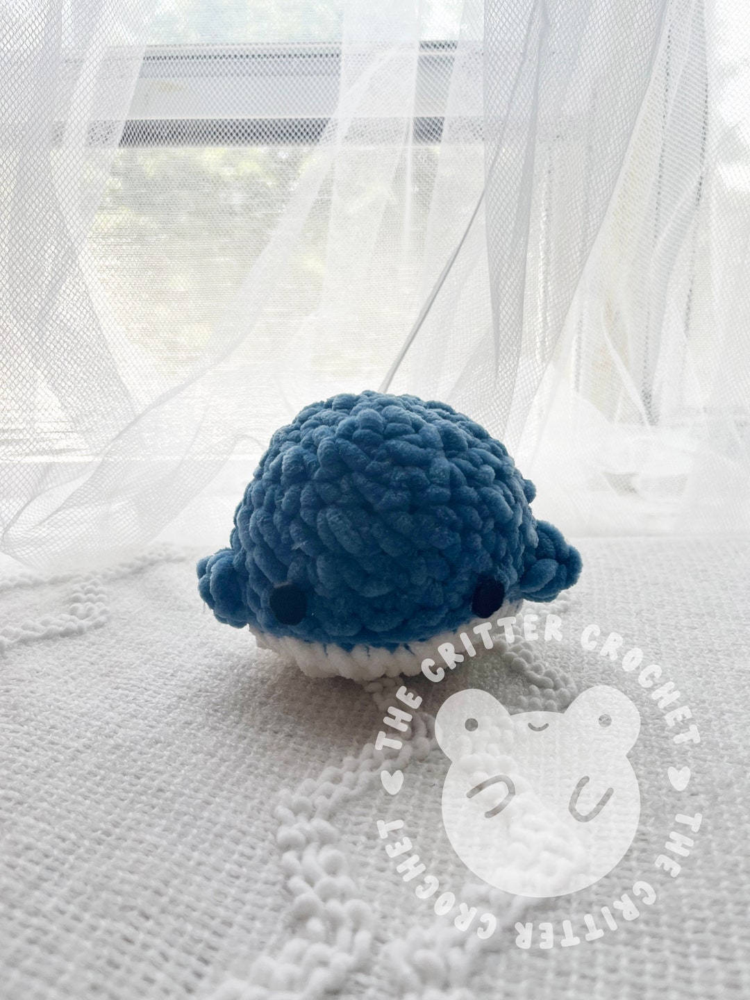 Whale Crochet Critter -small Blue Crochet Plush Gift - 4.25" - Etsy