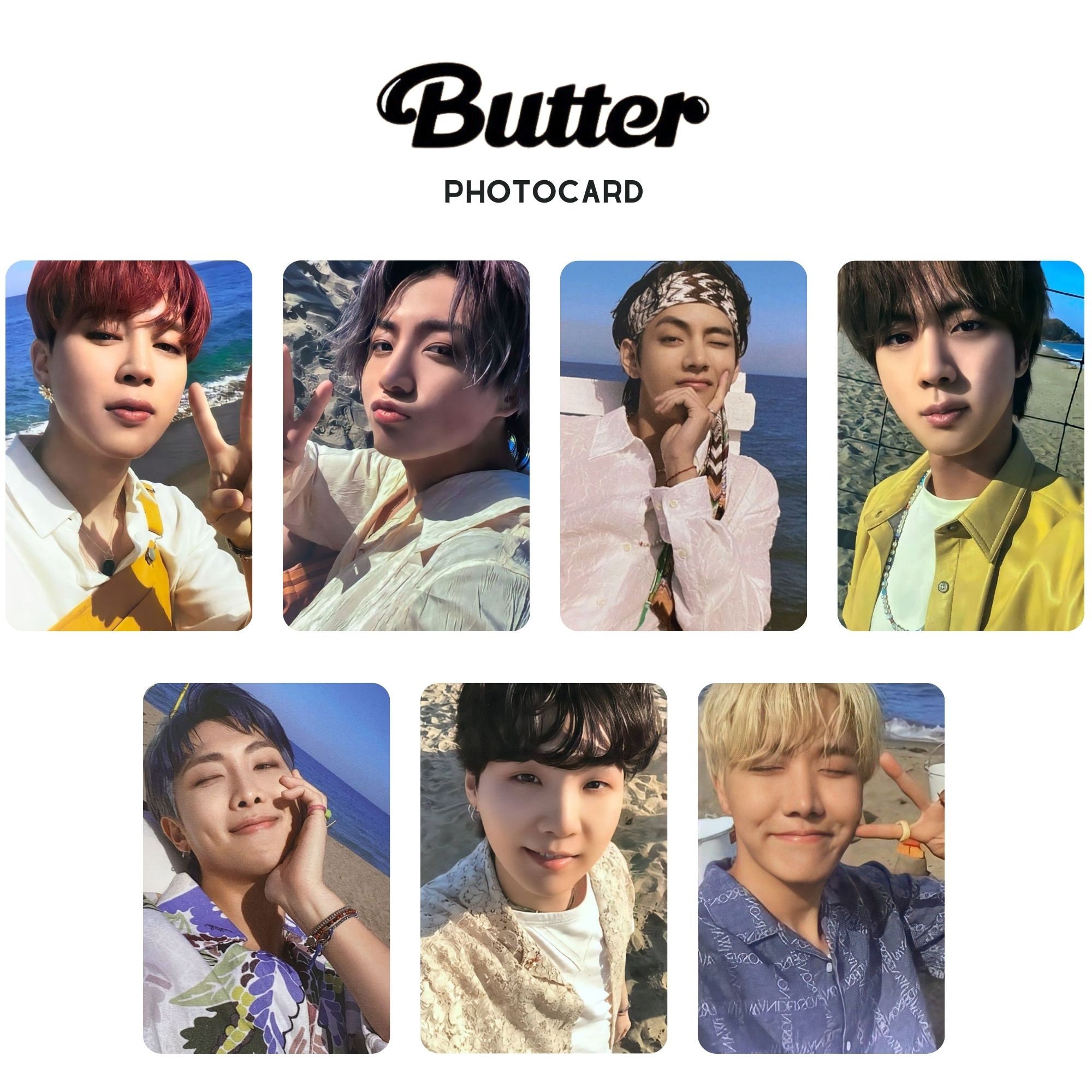 Bts Butter Photocards PC Template Digital Download Bts Butter PC Set ...