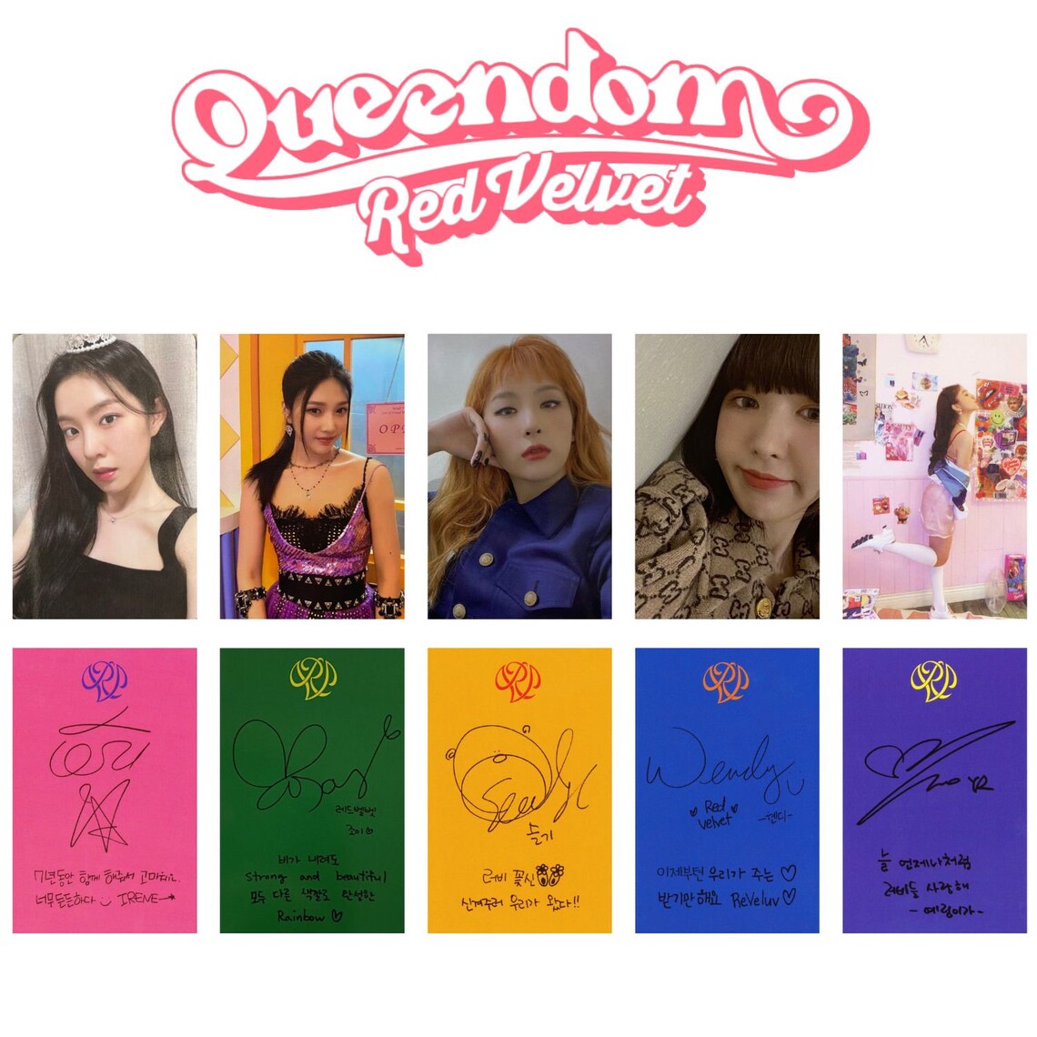 Red Velvet " Quendom " All Member Photocards (PC) Template - Digital ...