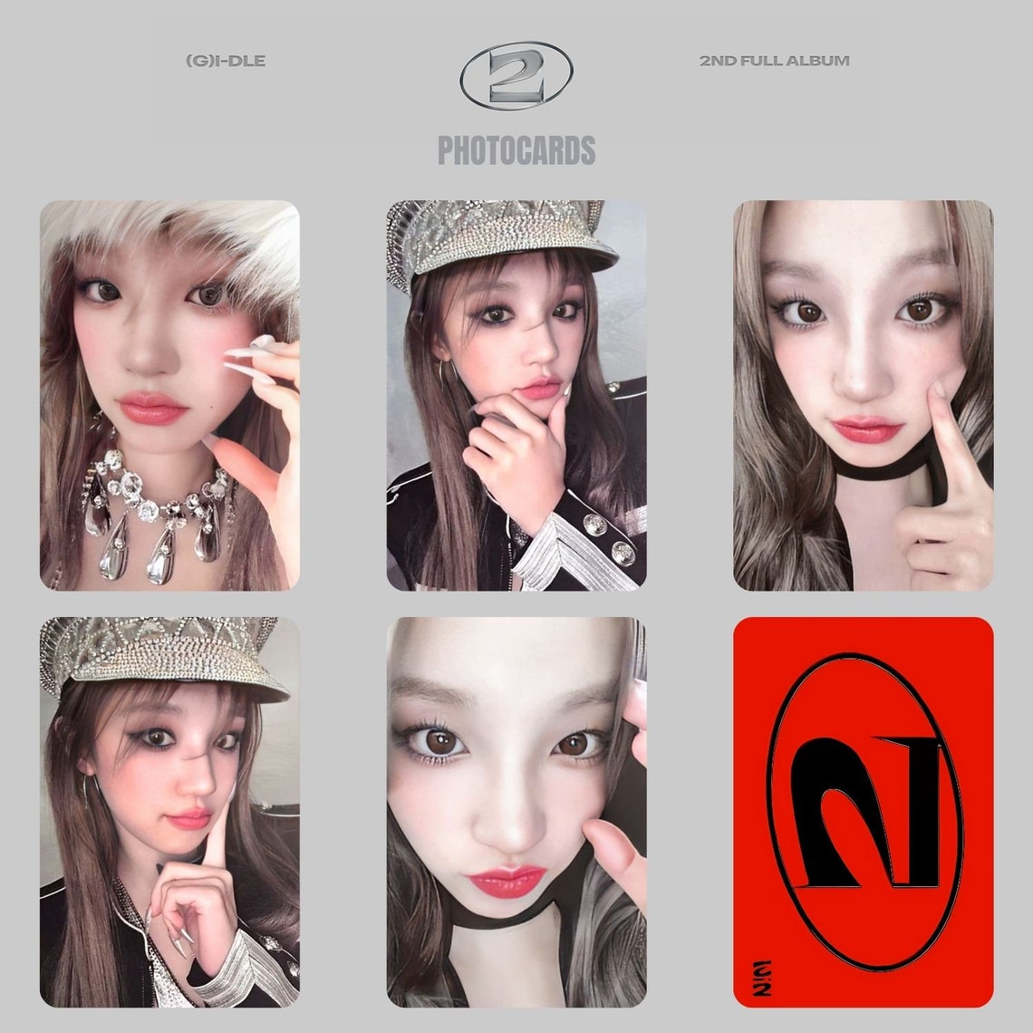 GIDLE " 2 " All Member Photocards (PC) Template - Digital Download ...