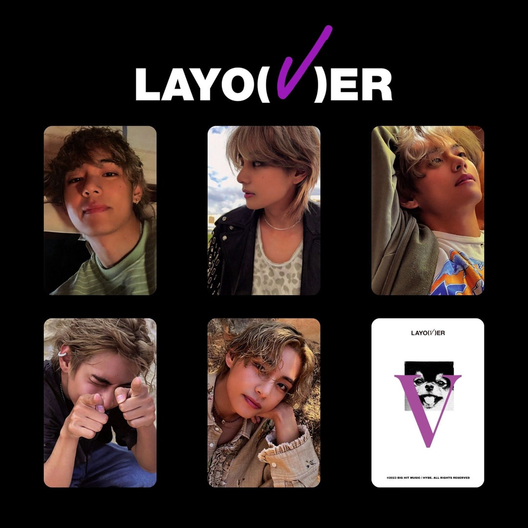 Bts V " Layover " Photocards (PC) Template - Digital Download - Layover ...