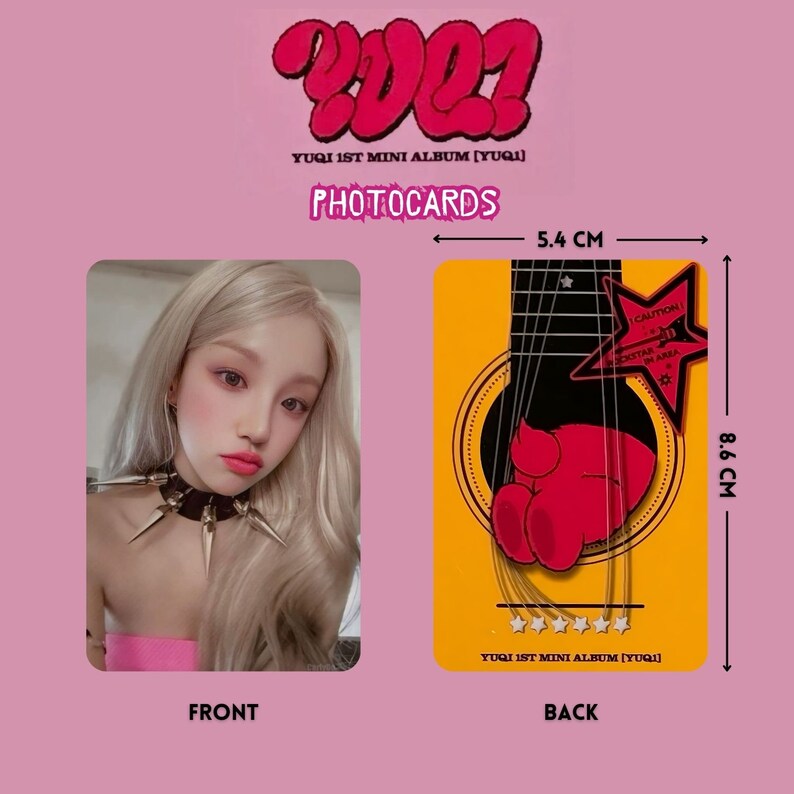 GIDLE Yuqi Yuq1 1st Mini Album'' Star Ver. / Rabbit Ver. Photocards Set ...