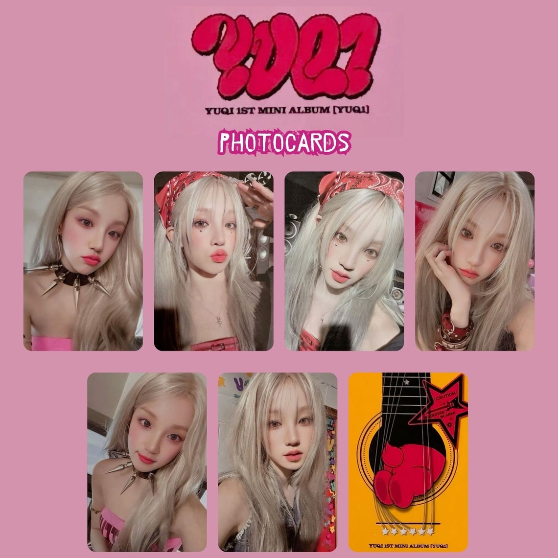 GIDLE Yuqi " Yuq1 1st Mini Album'' Star Ver. / Rabbit Ver. " Photocards ...