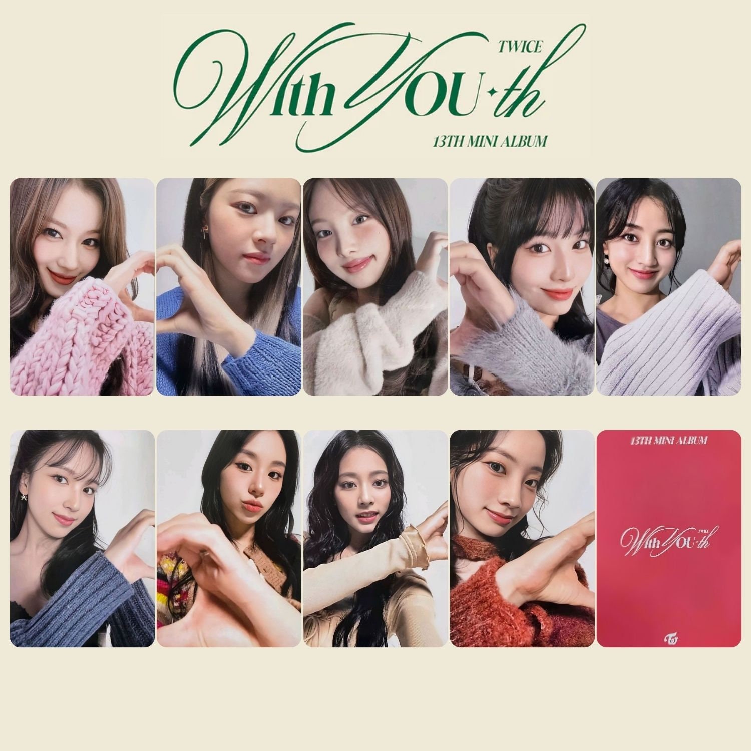Twice " With Youth " POB Photocards (PC) Template - Digital Download ...