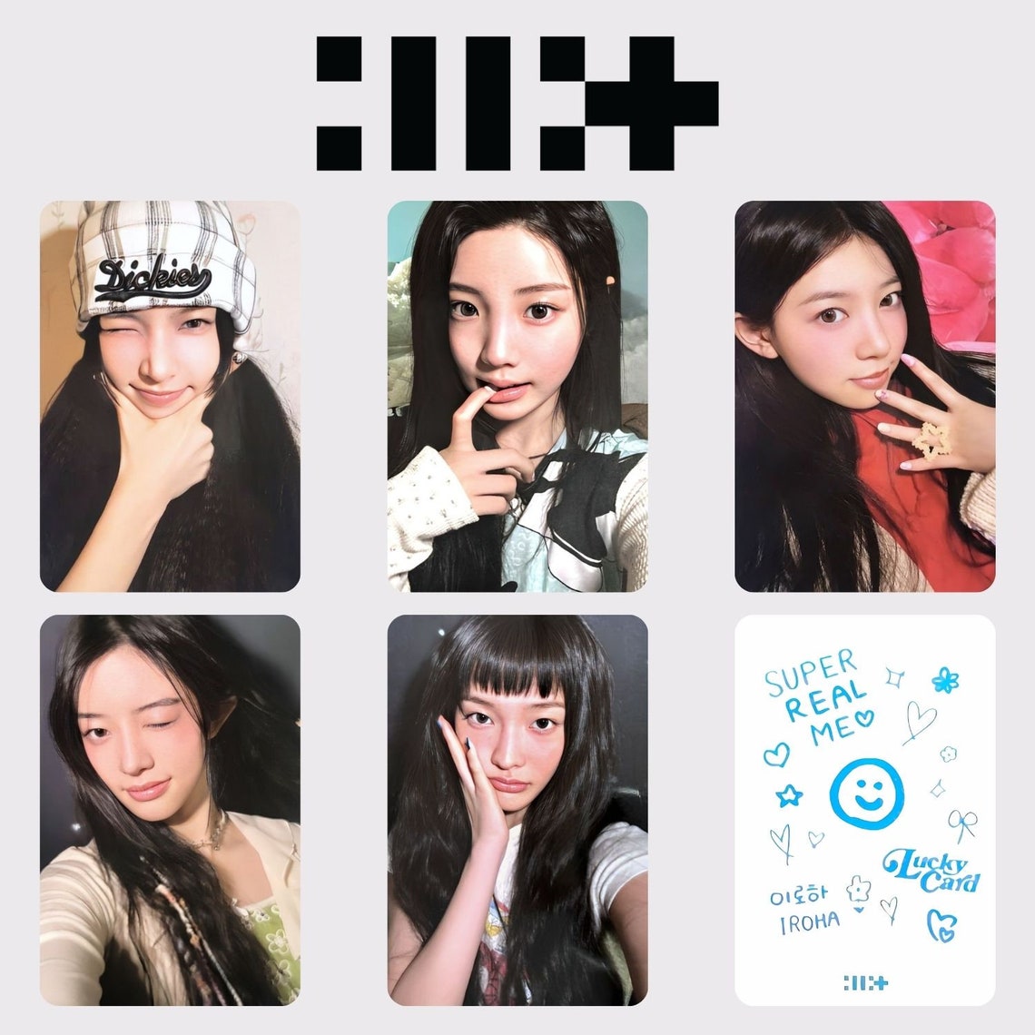 ILLIT " Super Real Me " All Member PC Template (20 Pcs Back and Front ...