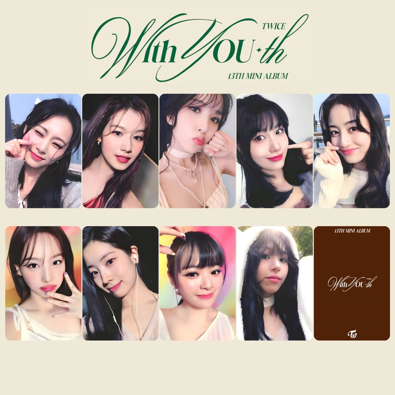 Twice " With Youth " POB Photocards (PC) Template - Digital Download ...
