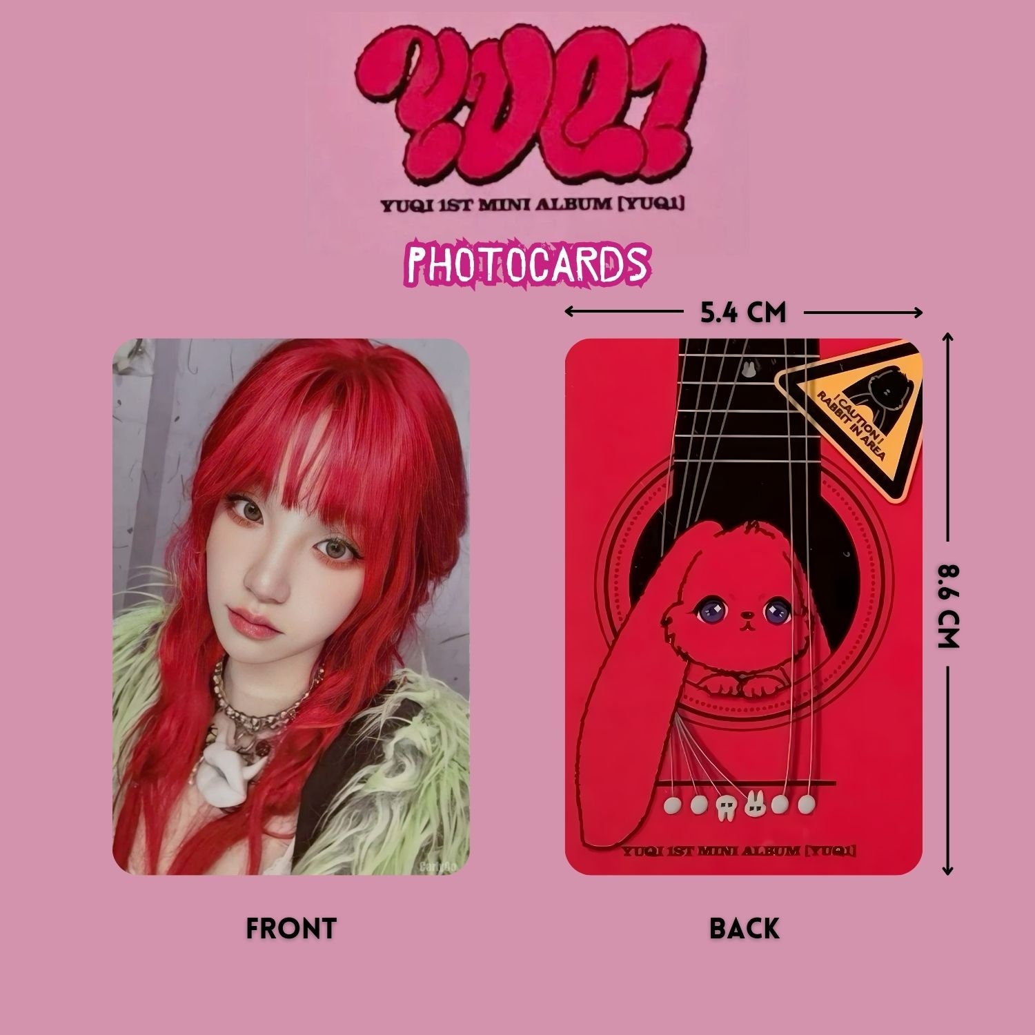 GIDLE Yuqi Yuq1 1st Mini Album'' Star Ver. / Rabbit Ver. Photocards Set ...