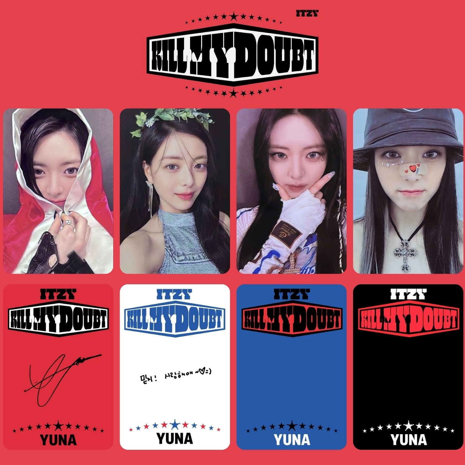 Itzy " Kill My Doubt " All Member Photocards (PC) Template - Digital ...