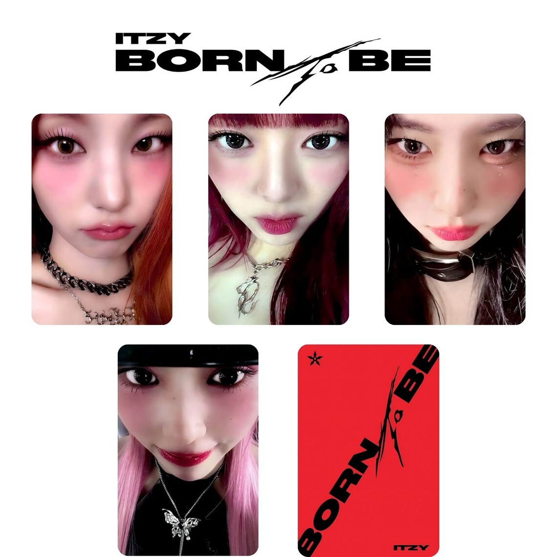 Itzy Born to Be All Member Photocards PC Template Digital Download ITZY Photocards 28 Pcs - Etsy